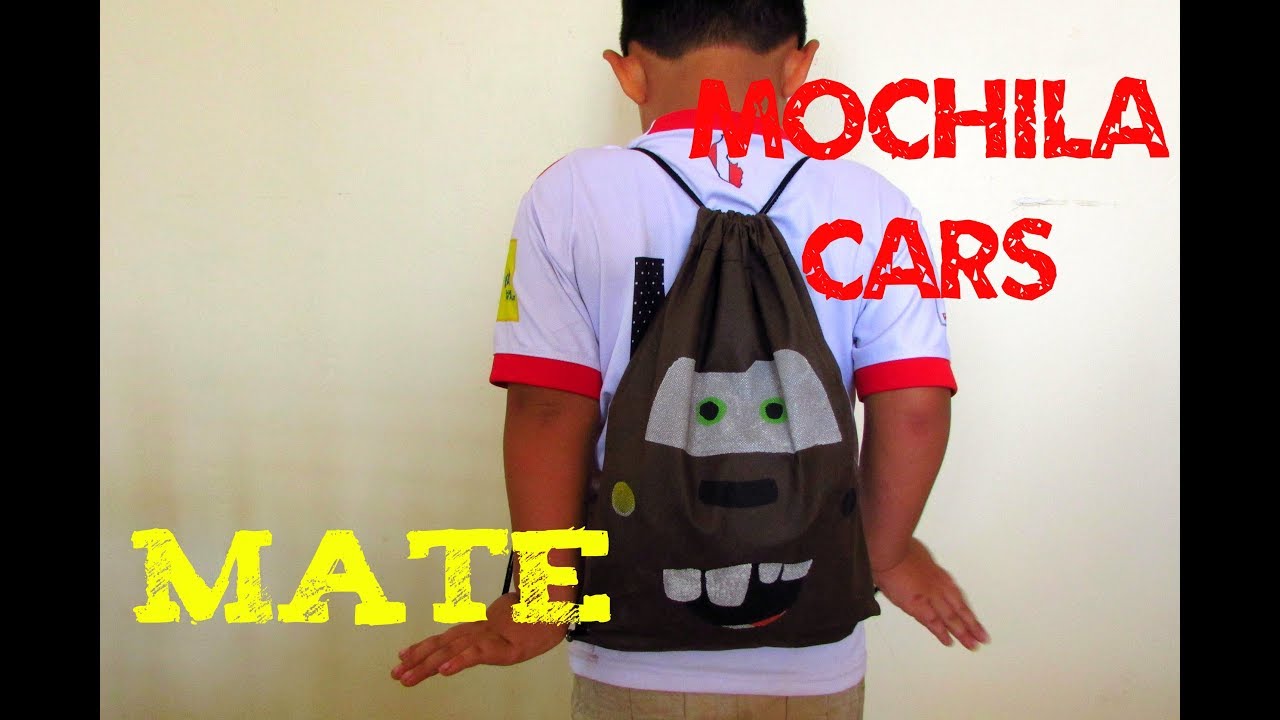 Como hacer mochilitas souvenirs de cars (Mate y el Rayo McQueen) - YouTube