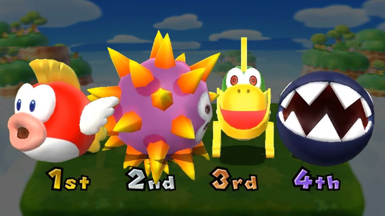 Mario Party 9 Boss Battle - Cheep Cheep Vs Urchin Vs Birdo Vs Koopa ...