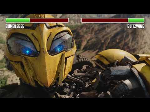 Bumblebee vs. Blitzwing WITH HEALTHBARS | Canyon Fight | HD | Transformers: Bumblebee