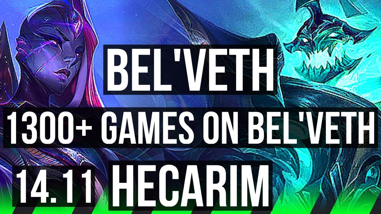 BEL'VETH vs HECARIM (JGL) | 8/1/8, 1300+ games, Dominating | EUW Master ...
