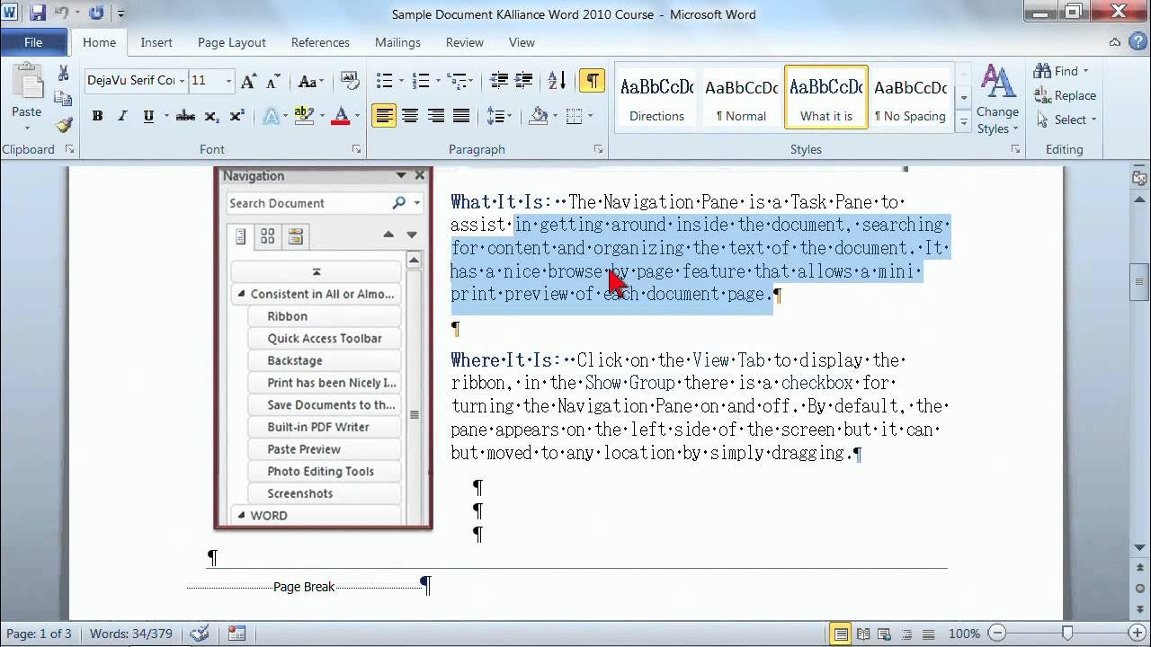 Microsoft Word 2010 Tutorial: The Show/Hide Button | K Alliance - YouTube