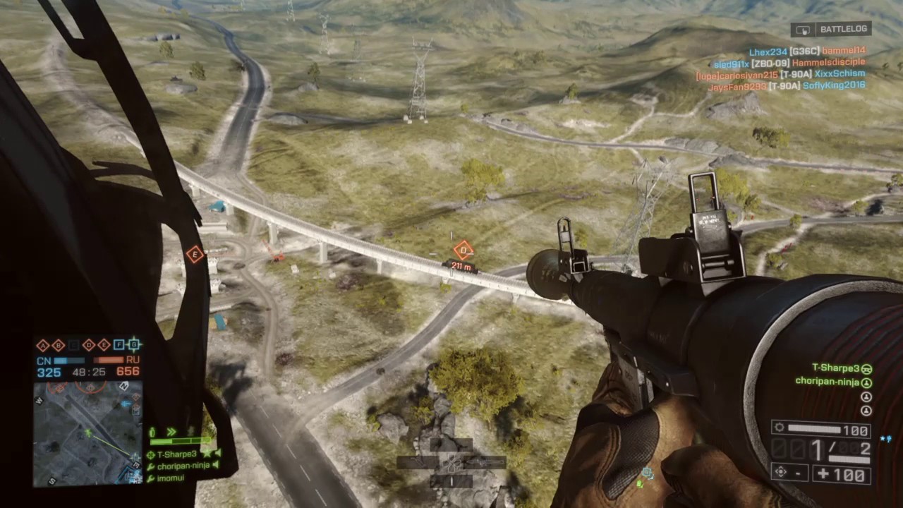 Rpg from helicopter to helicopter - YouTube