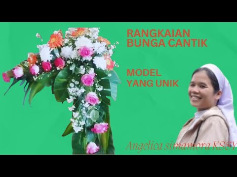 Tutorial Merangkai Bunga Altar yang Cantik Model segitiga - YouTube