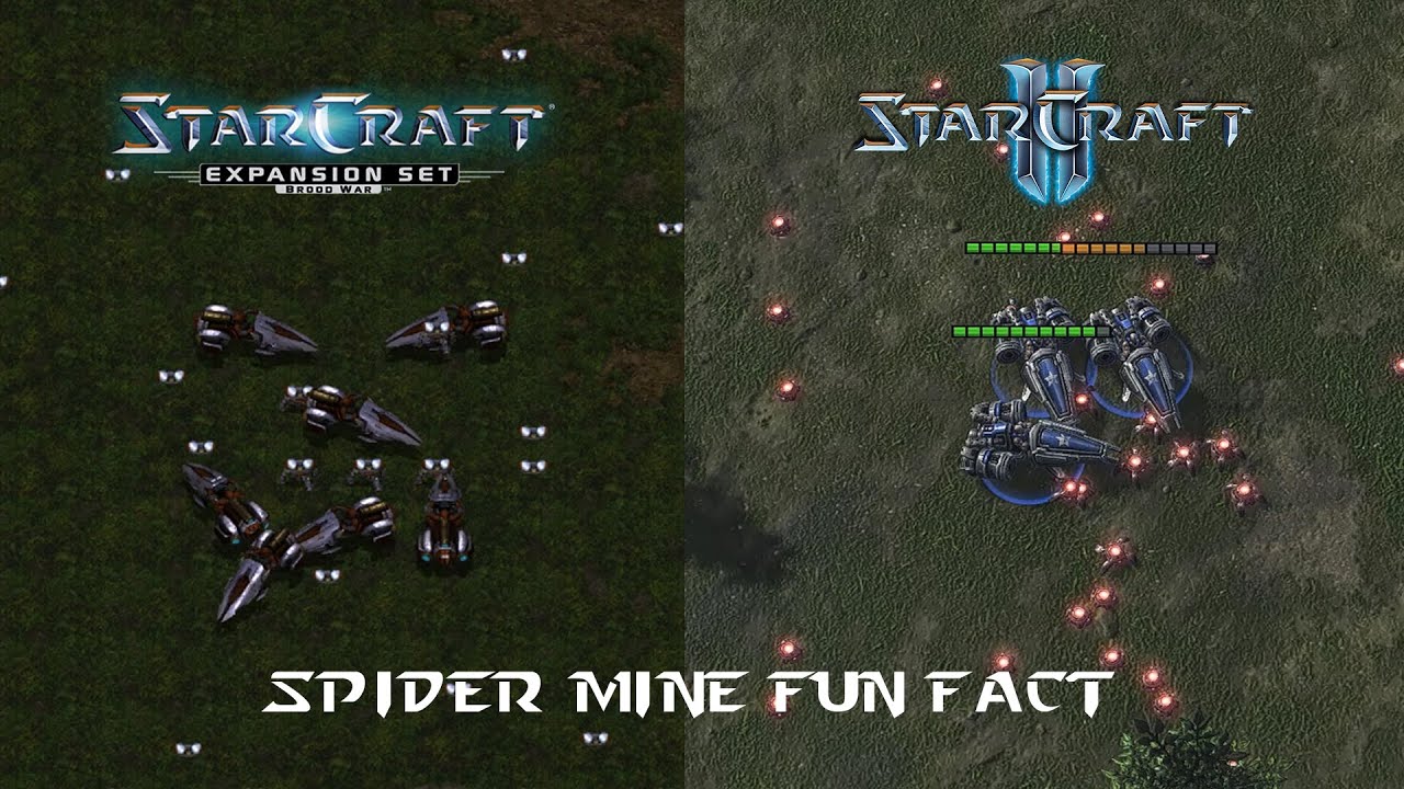 StarCraft 1 and StarCraft 2 Spider Mine Fun Fact - YouTube