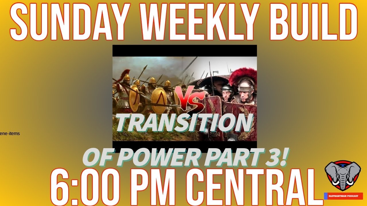 Sunday Weekly Build 6 Pm Central - YouTube