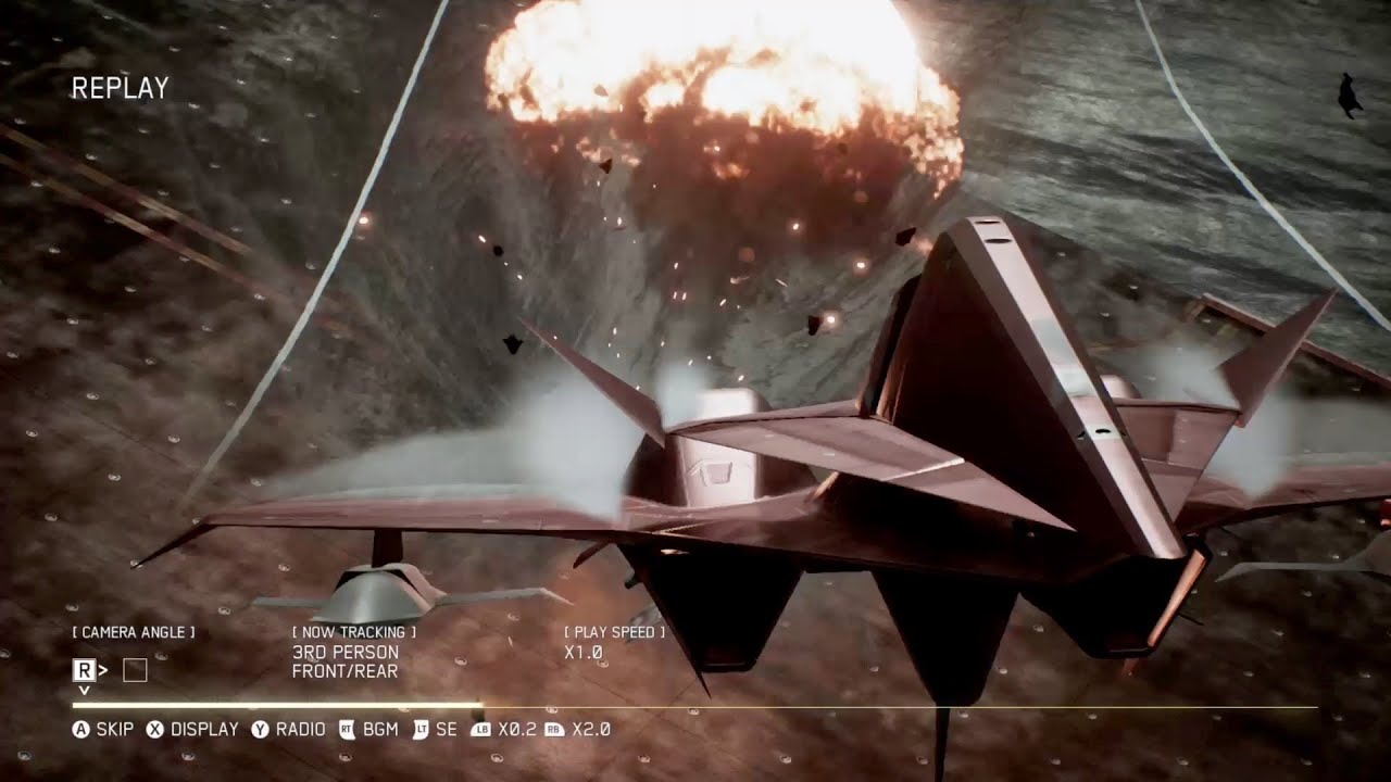 ACE COMBAT™ 7 walkthrough, MISSION 11: Fleet Destruction, flying ADF 11 ...