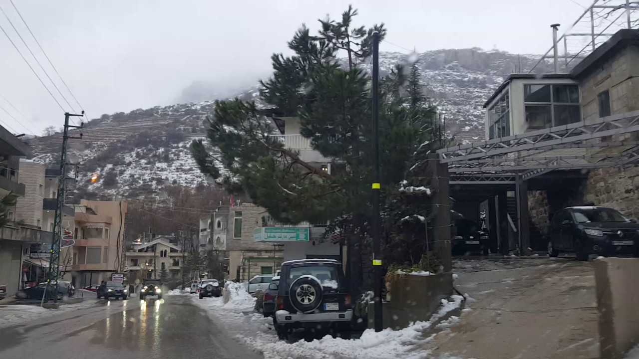 Jabal lebnan snow - YouTube