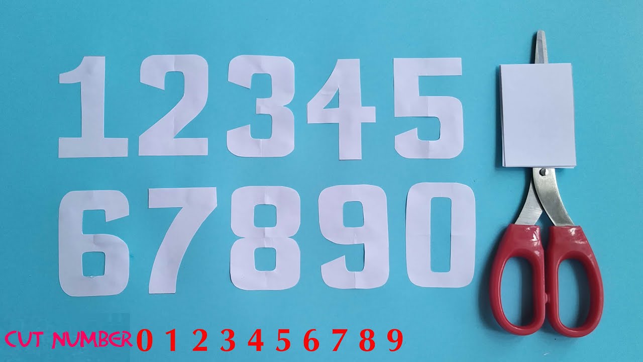 Cut Number Paper | Cut Paper | Paper Craft - YouTube
