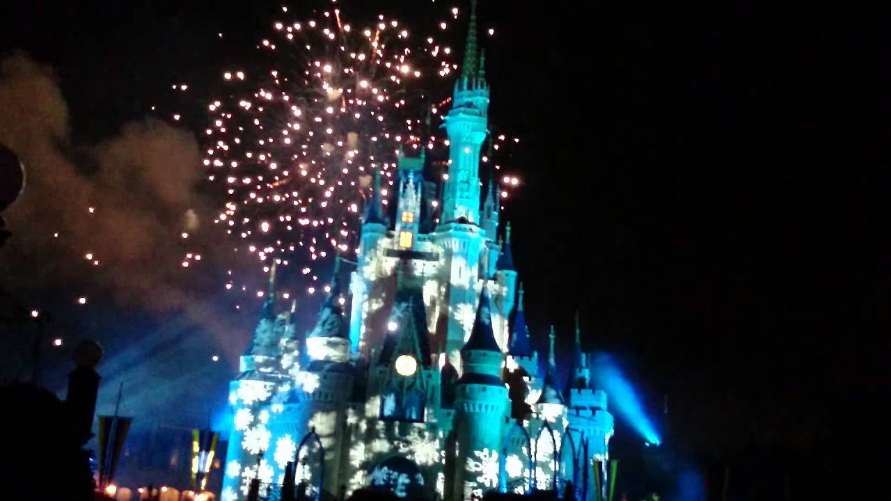 Disney Orlando Christmas fireworks display - YouTube