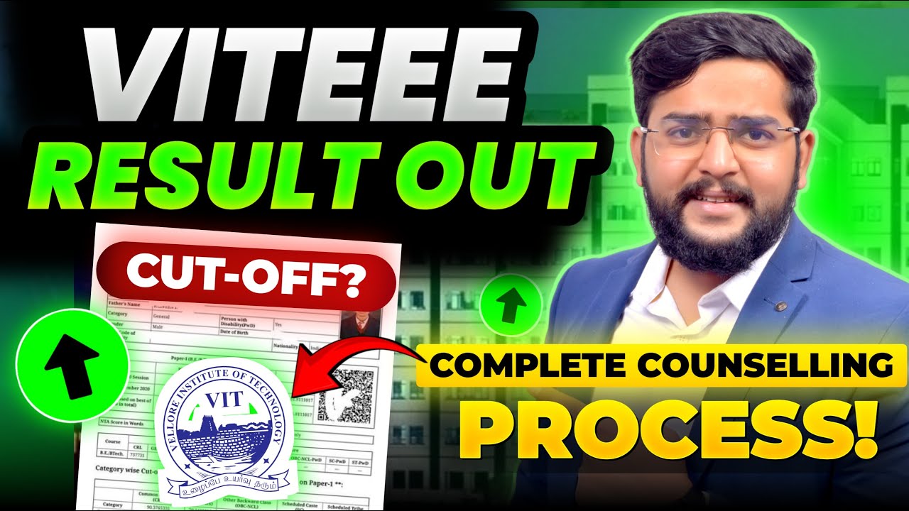 VITEEE 2024 Complete counselling process | Branch wise cut off | VIT ...
