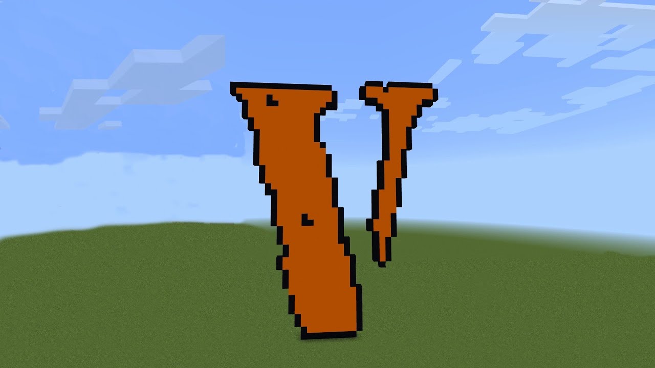 Minecraft Pixel Art- Vlone Logo Tutorial - YouTube