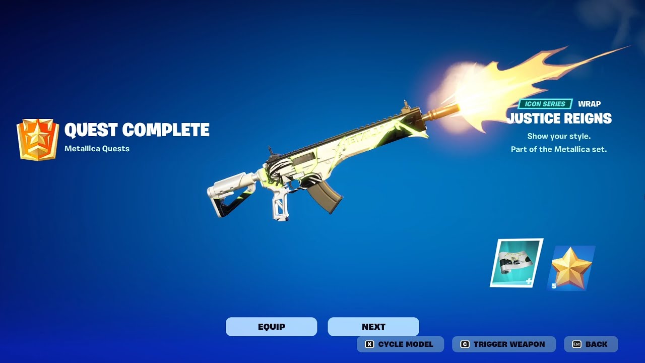 How to Unlock JUSTICE REIGNS Metallica Wrap | Fortnite - YouTube