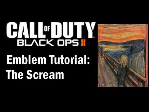 Black Ops 2 Emblem Tutorial: The Scream (Edvard Munch) - YouTube
