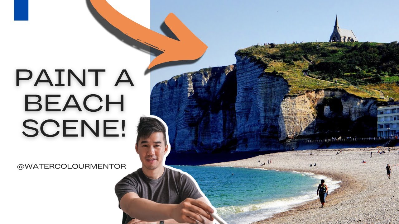 Beach Scene In Watercolour: SIMPLE Steps For Beginners! - YouTube
