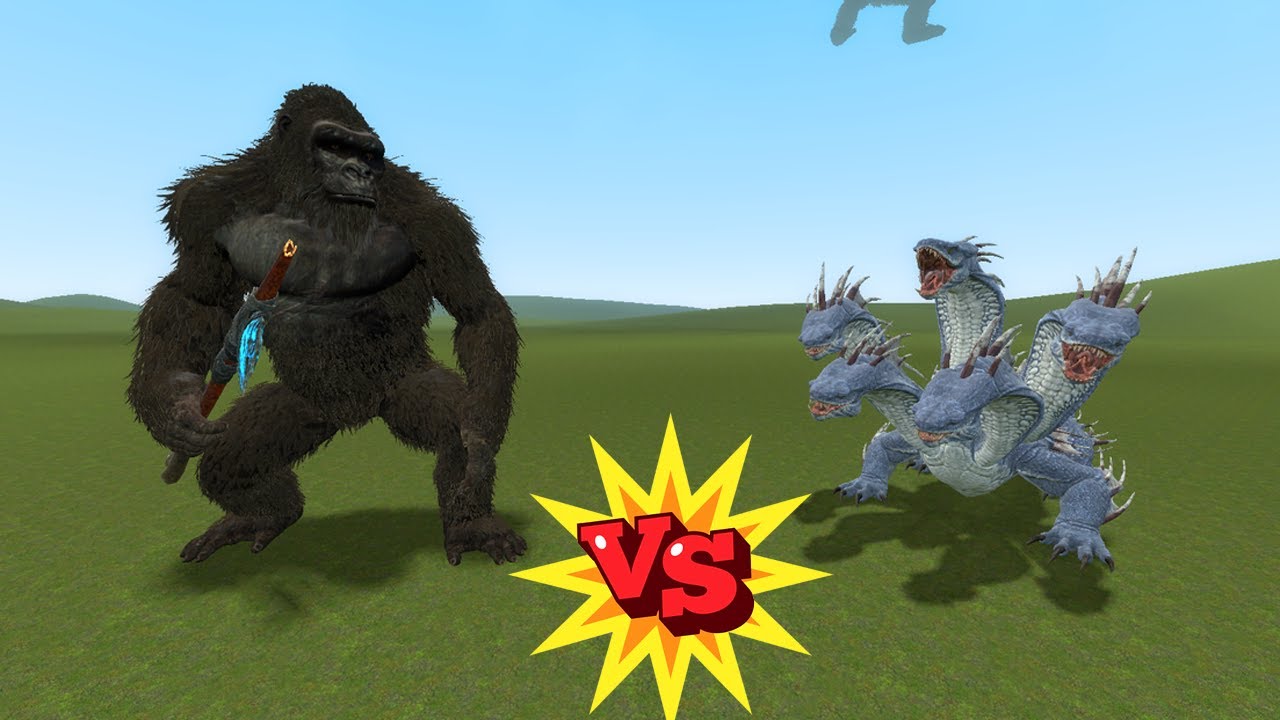 King Kong(With Axe) vs Hydra vs Godzilla 2021 - Garry's Mod Sandbox ...