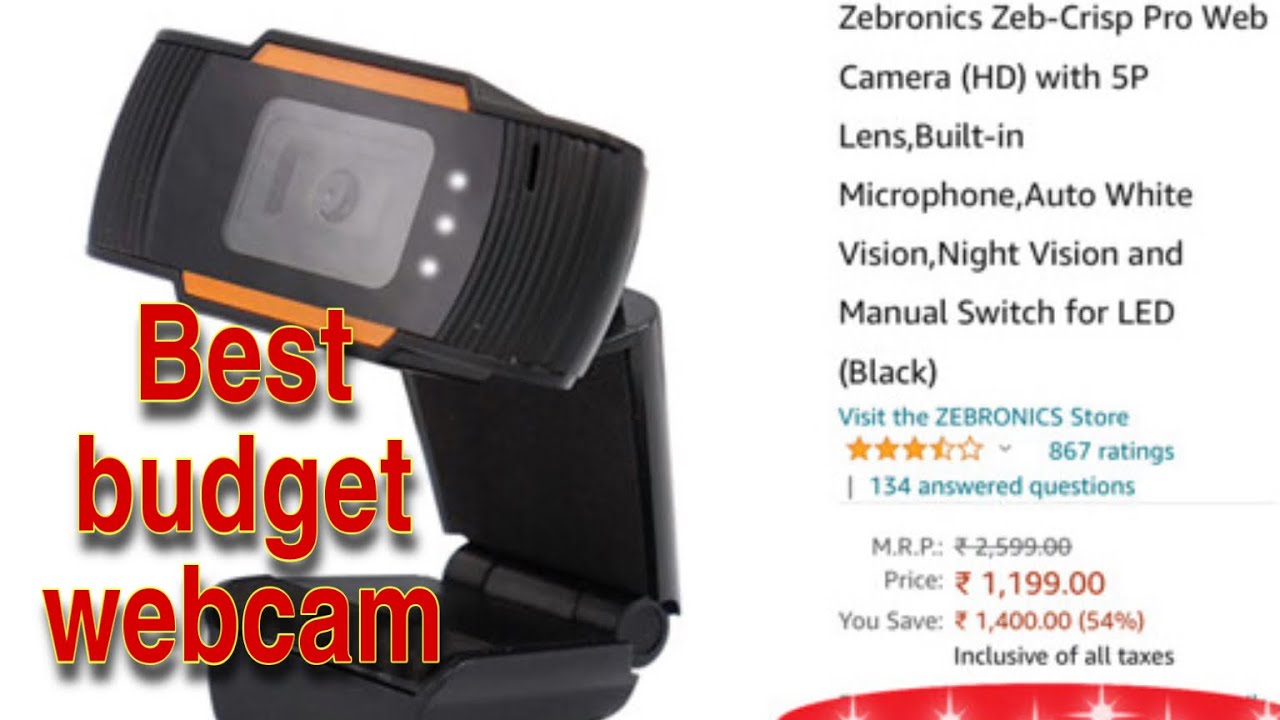 Zebronics ZEB CRISP PRO Web Camera | 5p lens night vision| Budget Web ...