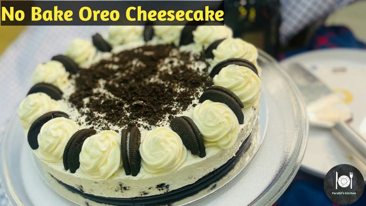 No Bake Oreo Cheesecake Recipe | How To Make Oreo Cheesecake | No Egg ...