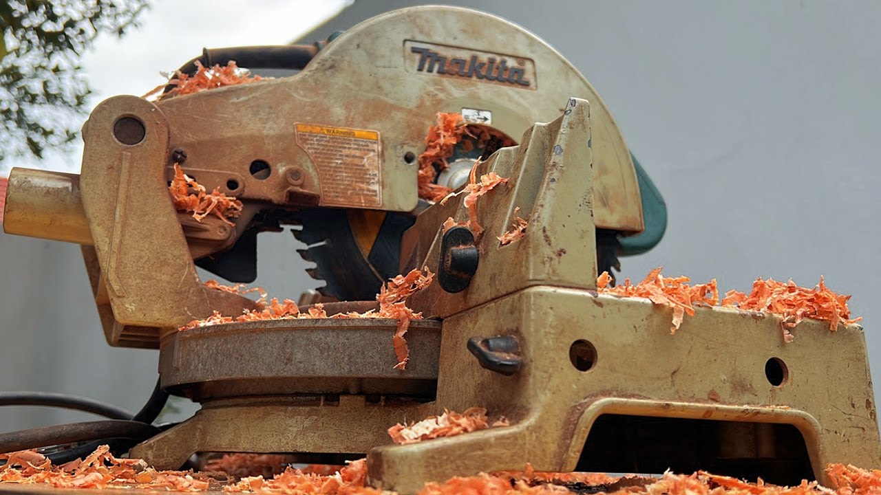 Restoring A Stuck MAKITA Wood Cutter // Completely Restore A Broken ...