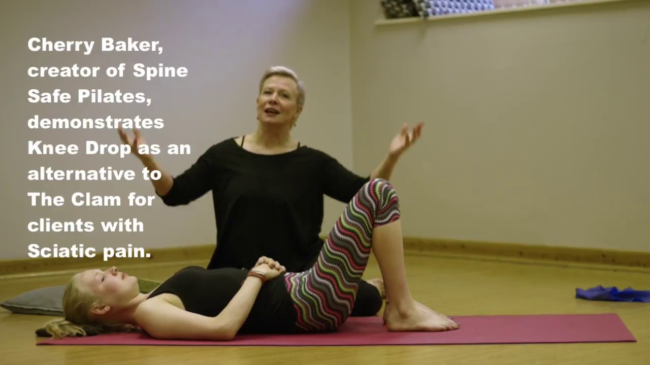 Spine Safe Pilates Knee Drop - YouTube