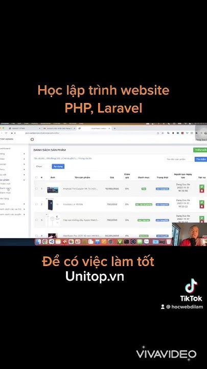 Đồ án học viên lập trình website PHP, Laravel #laptrinhweb #hoclaptrinhonline #unitop - YouTube