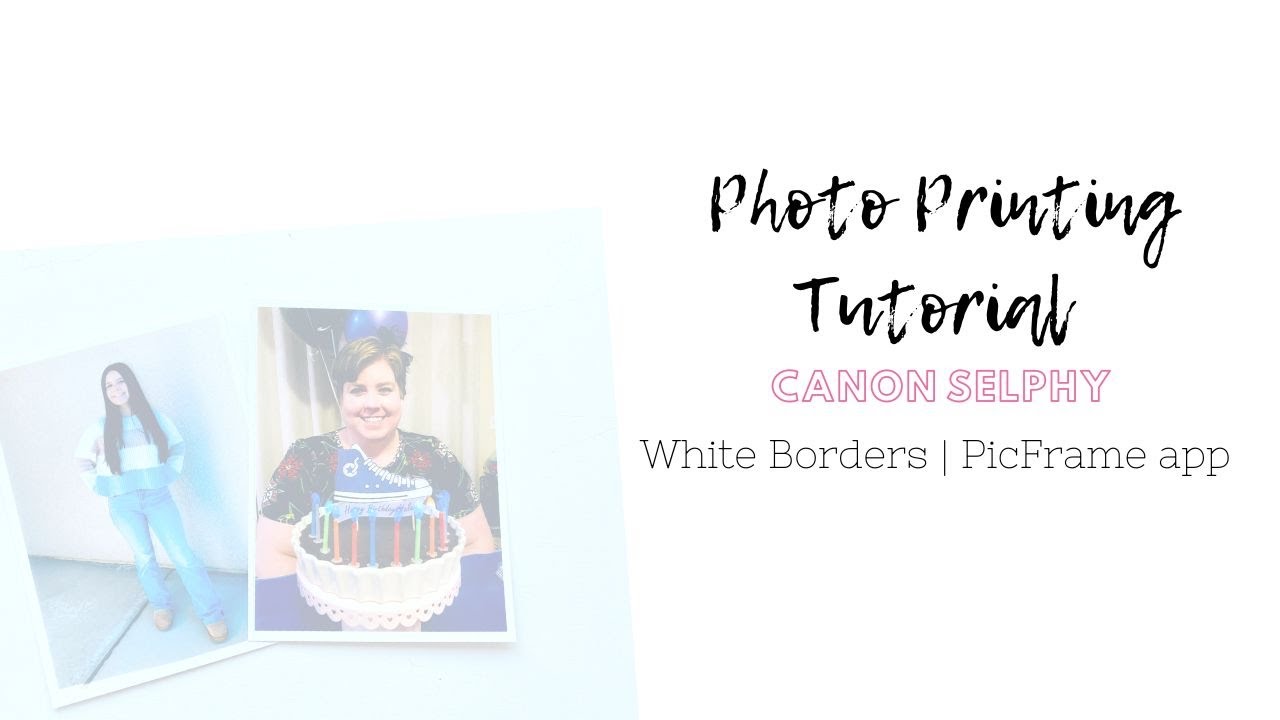 Photo Printing Tutorial with Canon Selphy Printer | PicFrame App - YouTube
