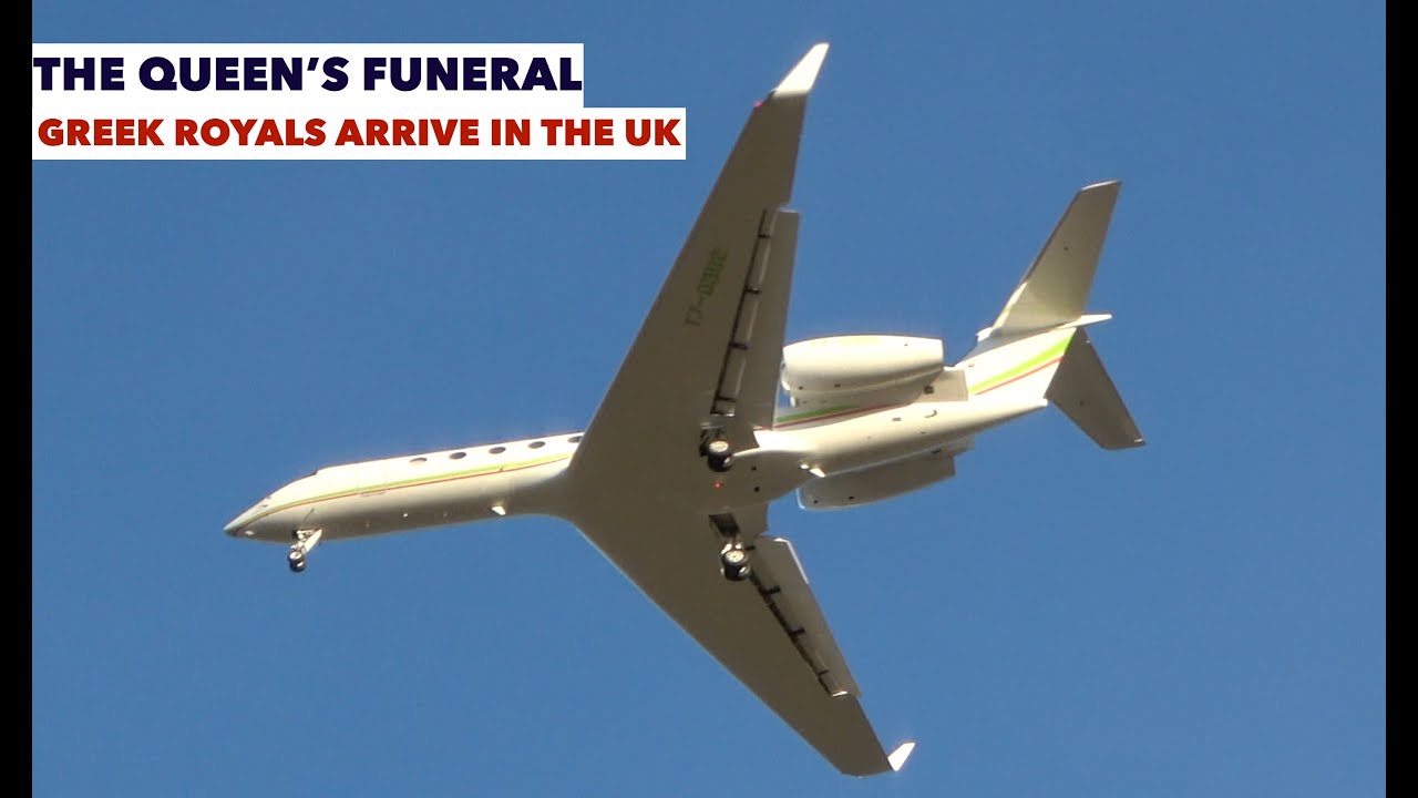 Greek Royals Arrive In The UK On Gulfstream G550 #thequeen #vip #royal ...