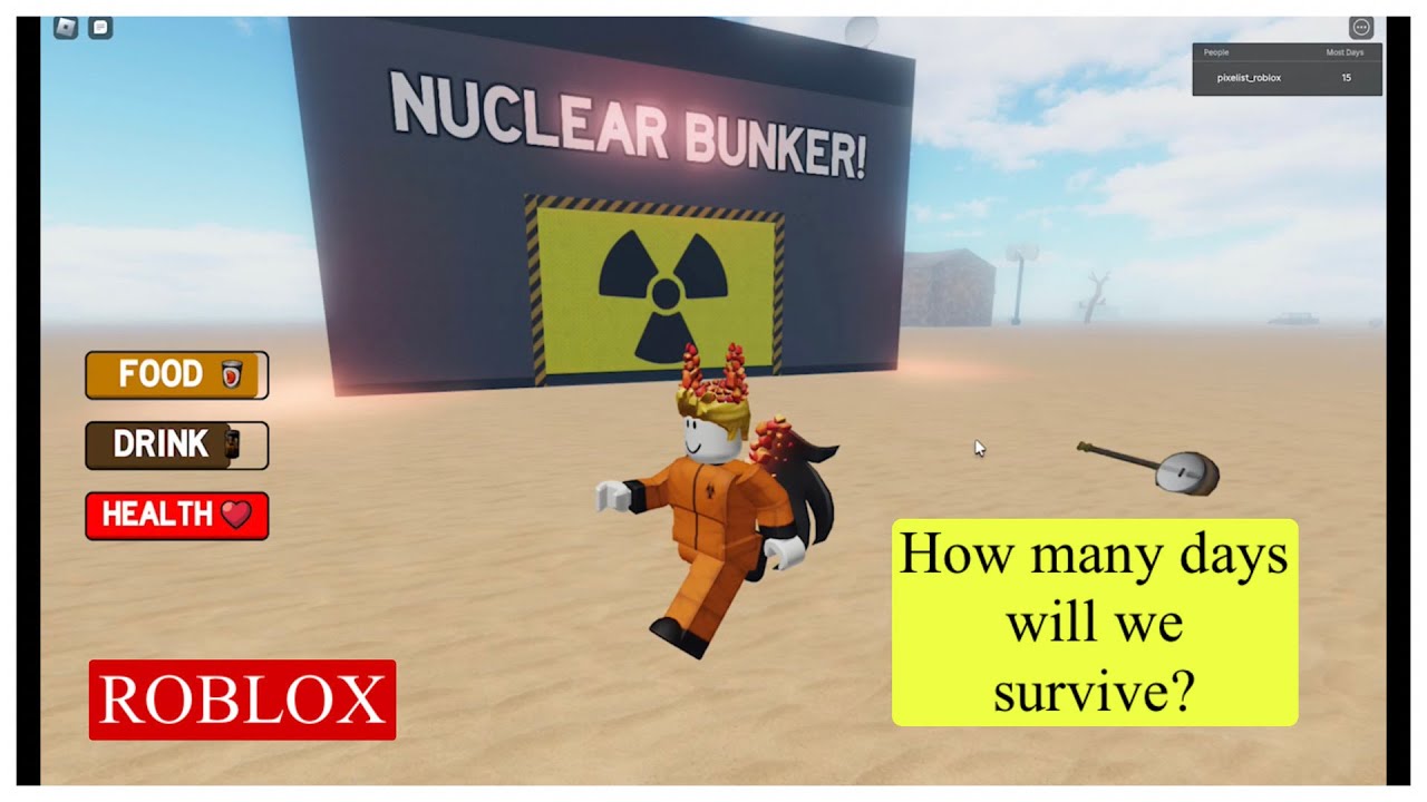 ROBLOX ~ Survive 100 Days In Nuclear Bunker ~ All Ages | Family ...