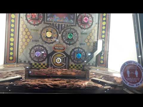 PAC MAN BALL 2p PENNY PUSHER CLASSIC ARCADE MACHINE 2 POUNDS WORTH ...