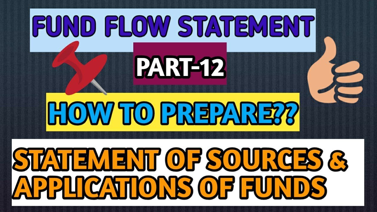 PART-12.. FUND FLOW STATEMENT.. HOW TO PREPARE STATEMENT OF SOURCES ...