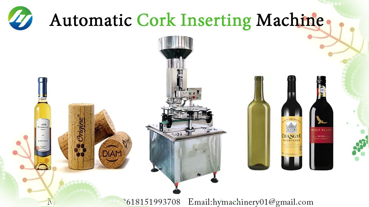 HYPC -100 Automatic Cork Inserting Machine - YouTube