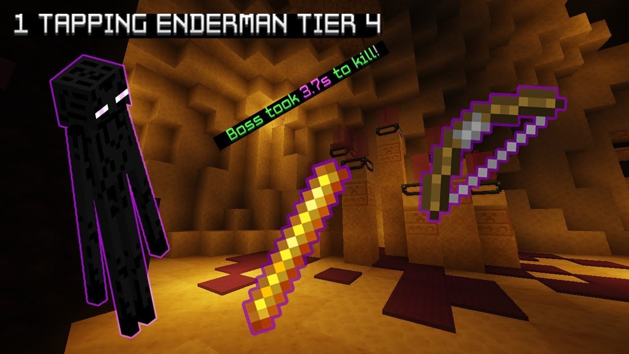 1 TAPPING T4 ENDERMAN BOSSES (hypixel skyblock)[PATCHED] New 1 tap ...
