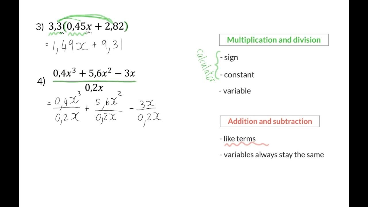 02 Decimal fractions in algebraic expressions - YouTube