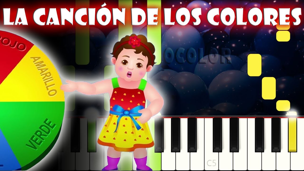 La Canción de los Colores | Piano Cover | Tutorial | Karaoke - YouTube