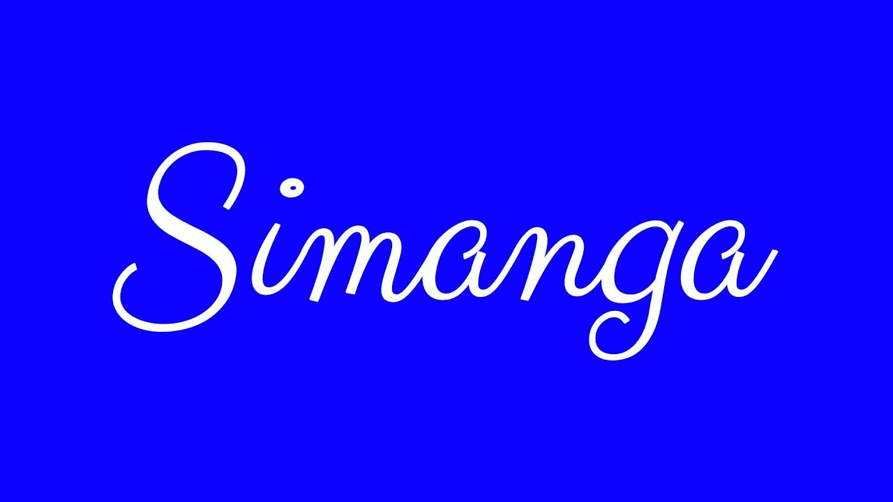 Simanga English Cursive Handwriting Tutorial - YouTube