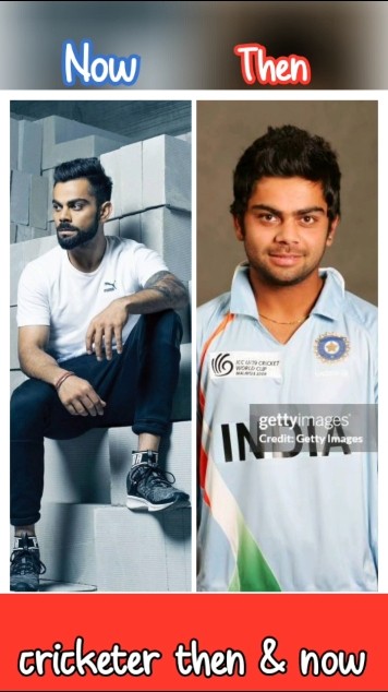 Cricketer then and now #shorts #trending #cricket #viratkohli # ...