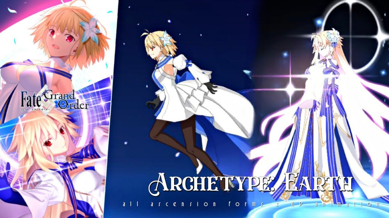 《Fate/Grand Order US》Archetype:Earth (Moon Cancer) all ascension forms ...