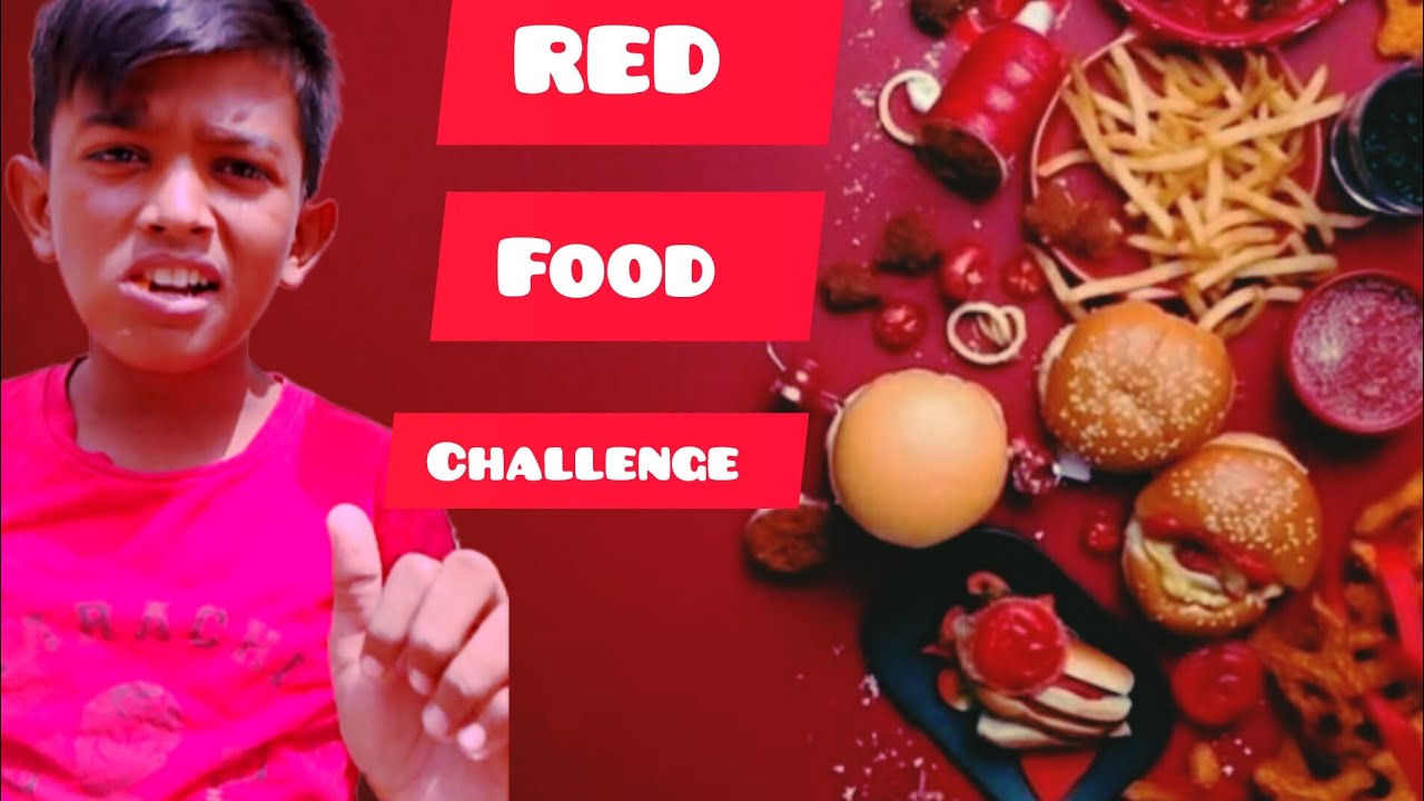 RED food challenge 🌹🌶️😲\\Haroon D vlog - YouTube