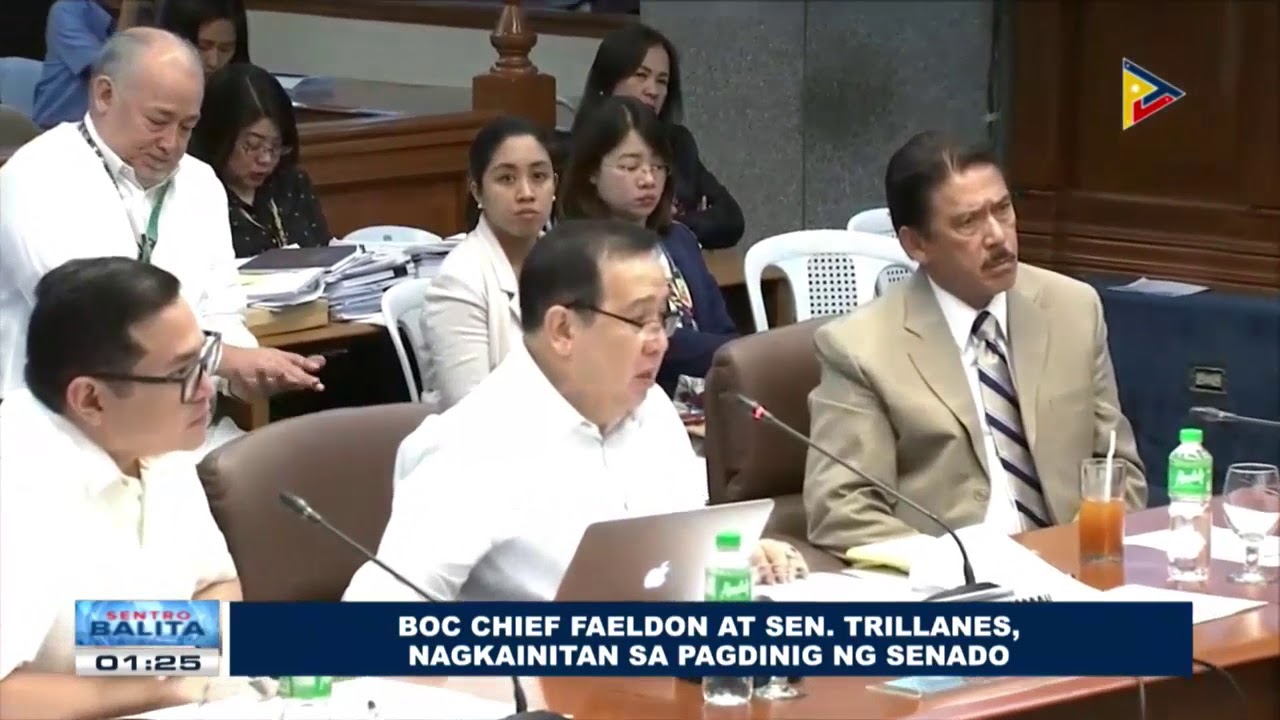 BOC Chief Faeldon at Sen. Trillanes, nagkainitan sa pagdinig sa Senado ...
