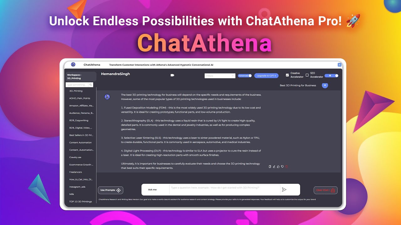 Unlock Endless Possibilities with Chat Athena Pro 🚀 - YouTube
