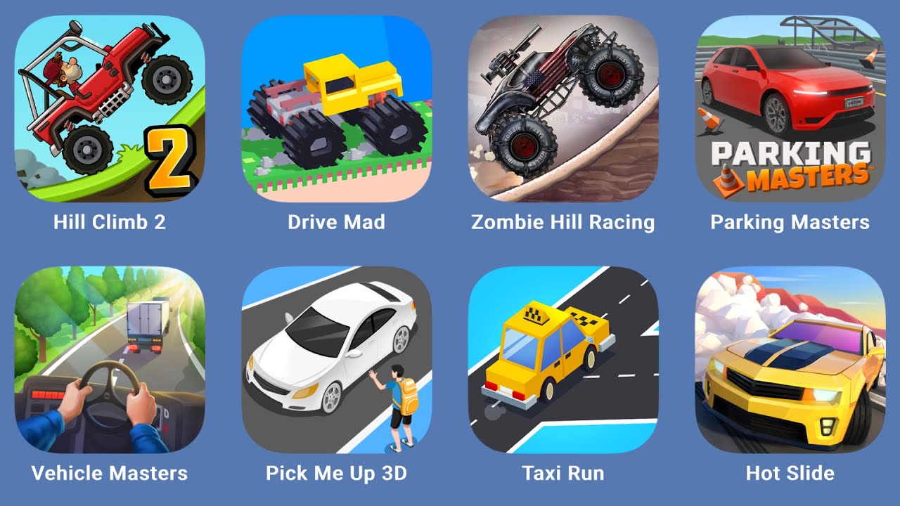 Hill Climb Racing 2,Drive Mad,Zombie Hill Racing,Parking Masters ...