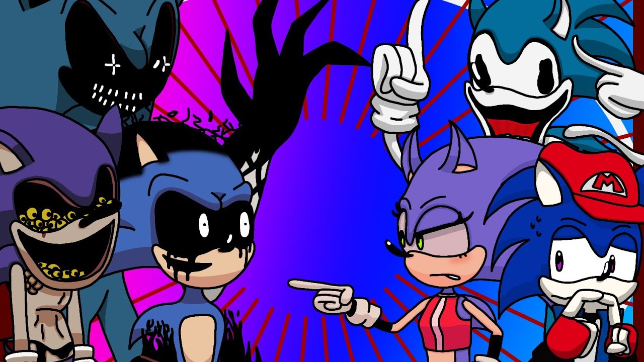 SpeedPaint : Moloch, Skinwalker, Sonic fire.exe vs Sonic (female version), Neo and Sonic Mario ...