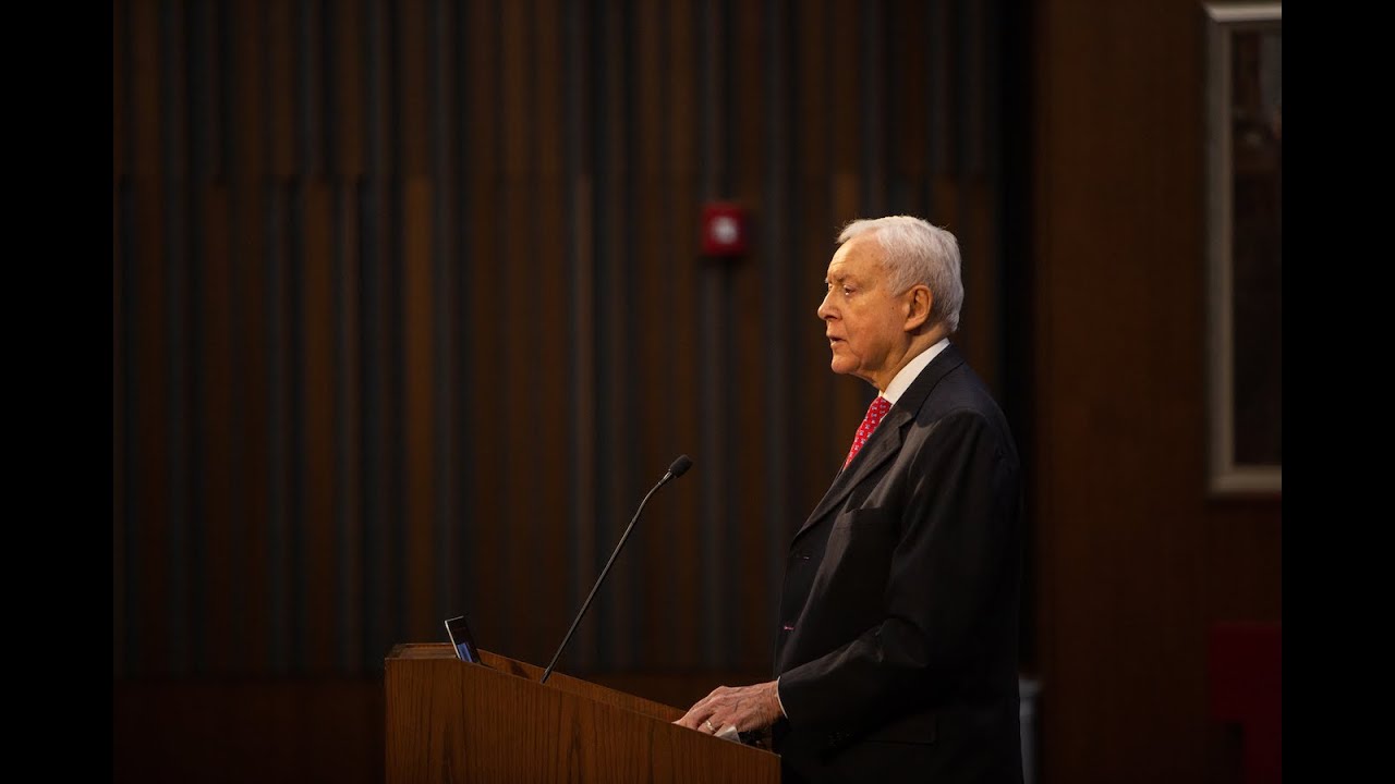 Hatch Center Religious Freedom Symposium: Orrin Hatch - YouTube