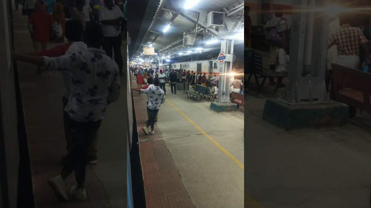 Yercaud Express arriving at KR puram railway station - YouTube