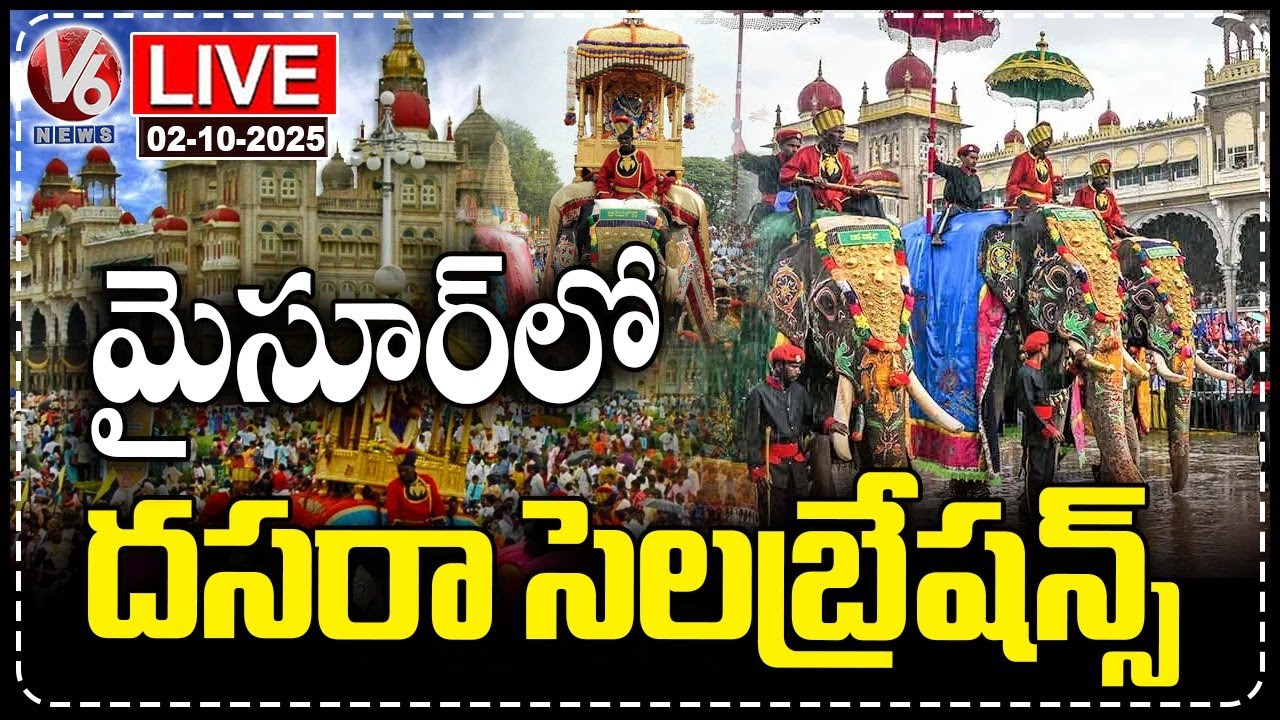 LIVE: Mysore Dussehra 2025 | Grand procession and parade at Mysore ...
