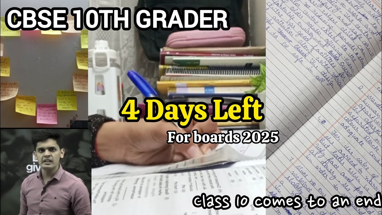 4 DAYS LEFT for BOARDS!!😦 CBSE 10th grader| How am I studying ...