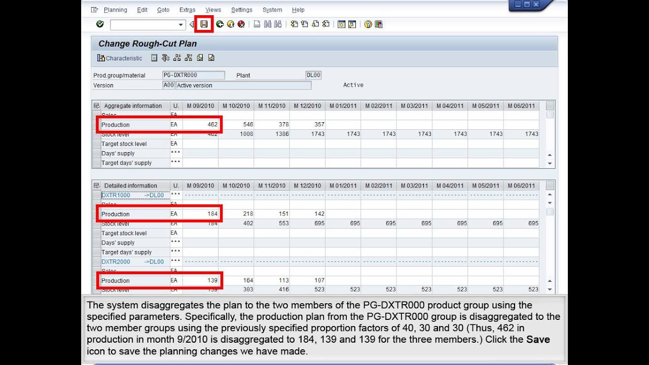 Demo 8.4 Disaggregate Production Plan - YouTube