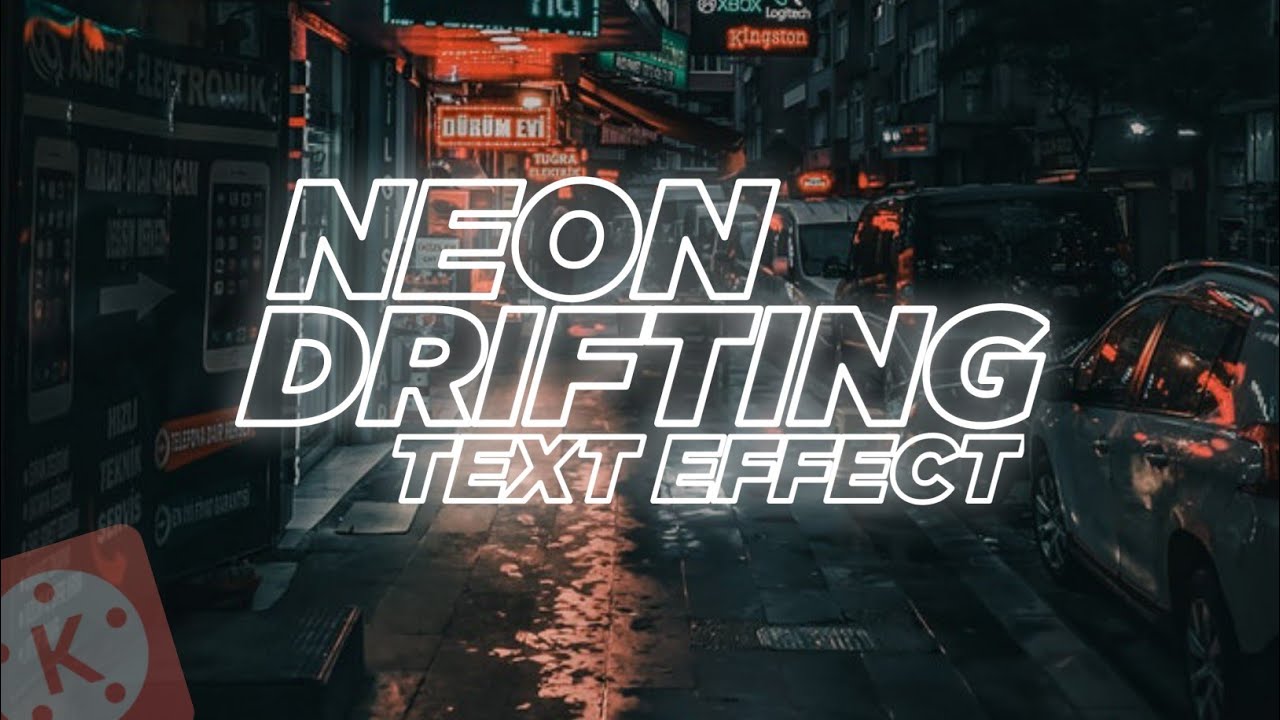 Neon Drifting Text effect | Neon Text Animation in Kinemaster ...