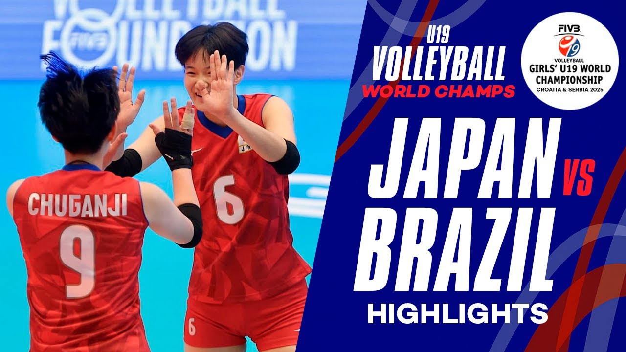 Brazil vs Japan – Final 7–8 Highlights | Final Round – Girls' U19 World ...