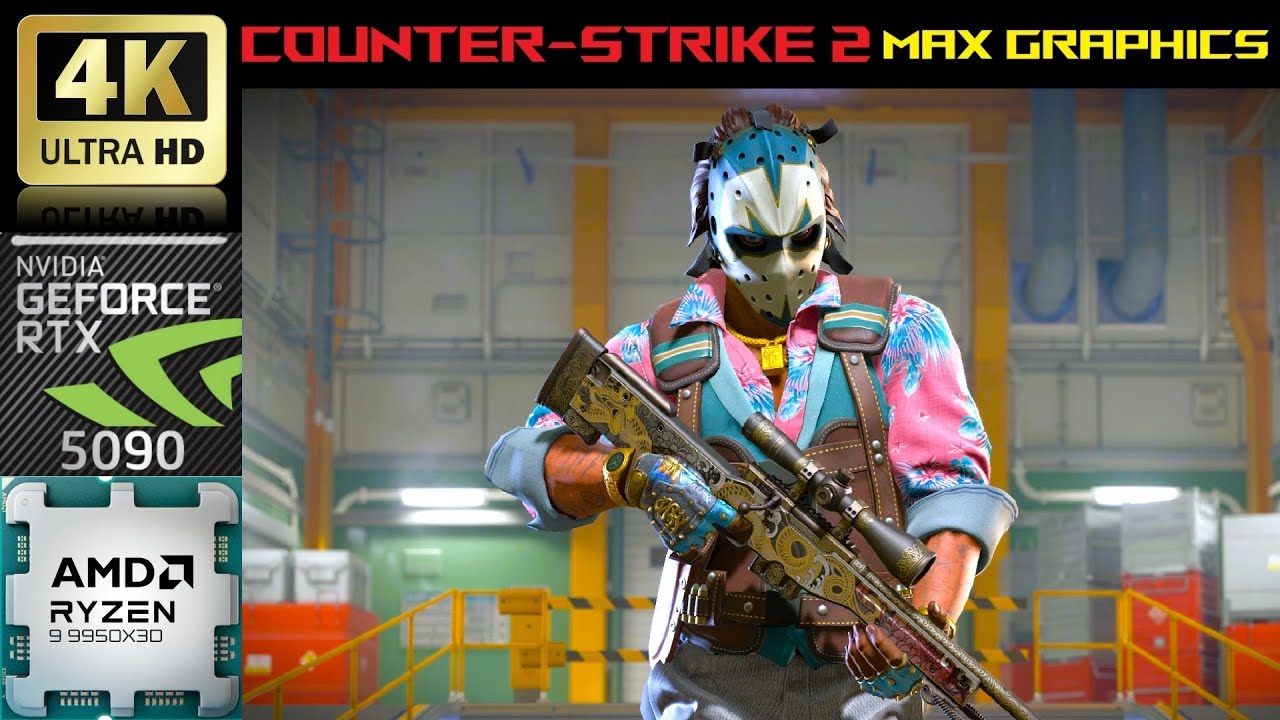 [4K] Counter Strike 2 - Nvidia RTX 5090 AMD Ryzen 9950x3D #gaming #cs2 ...