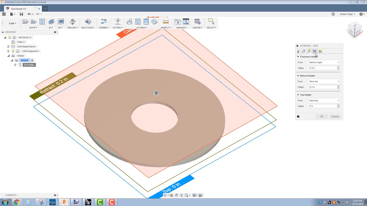 16ga CAM settings for the CNC plasma in Fusion 360 - YouTube
